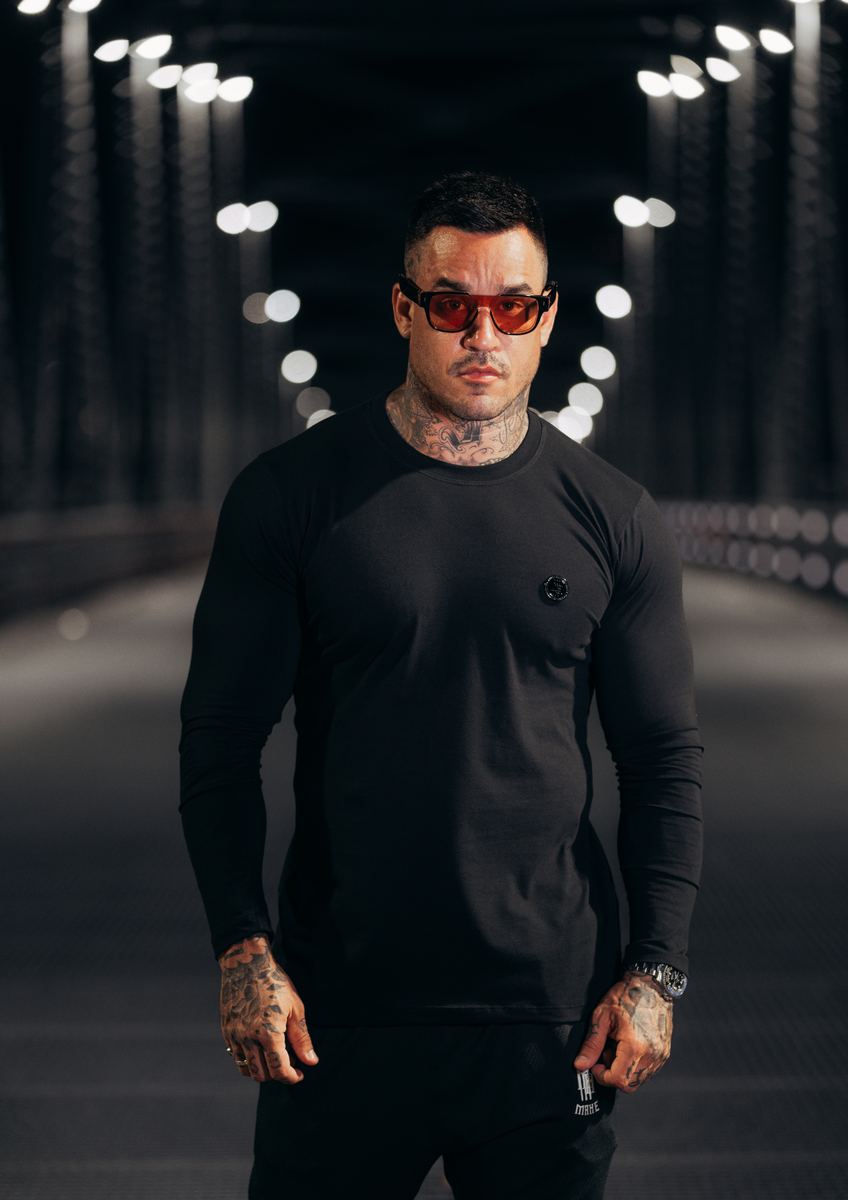 Manga Longa Mahe Warrior Symbols Black – Mahe Wanted